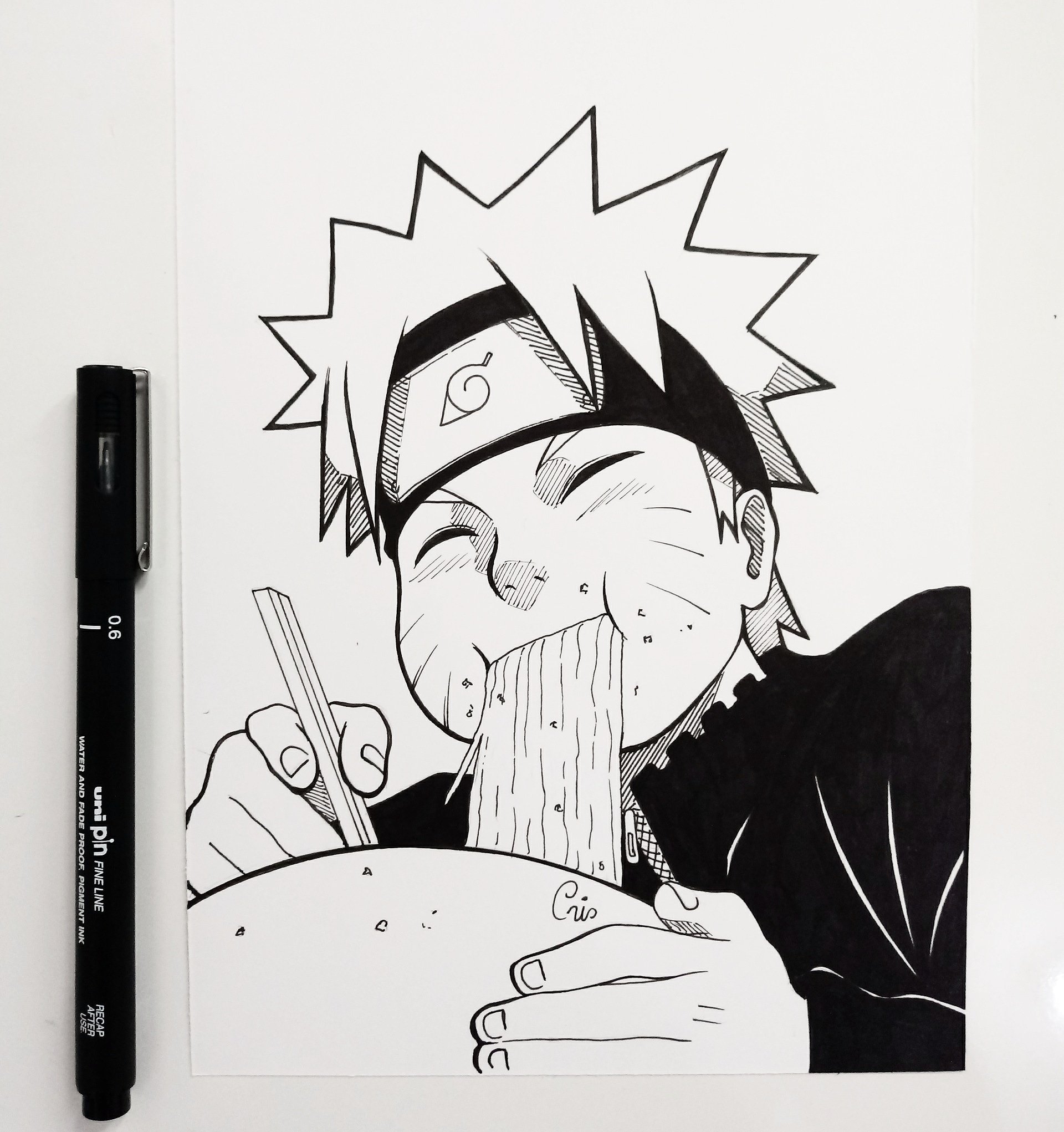 Naruto Eating Ramen Coloring Pages