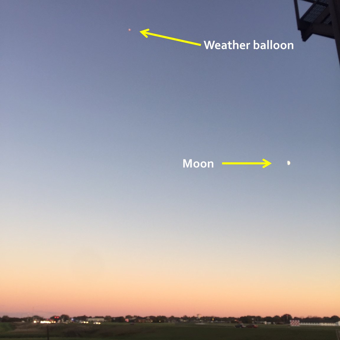 Weather Balloon At Night