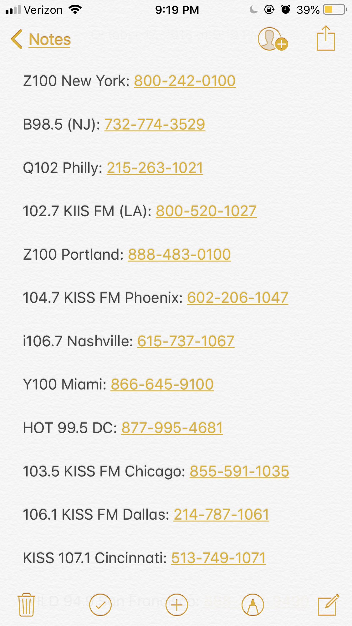 Radio Station Numbers