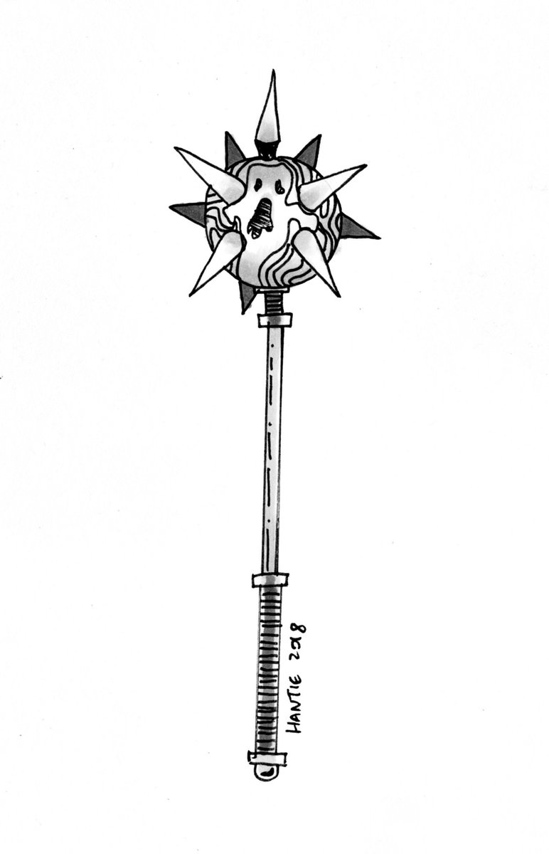 Morningstar Weapon Drawing