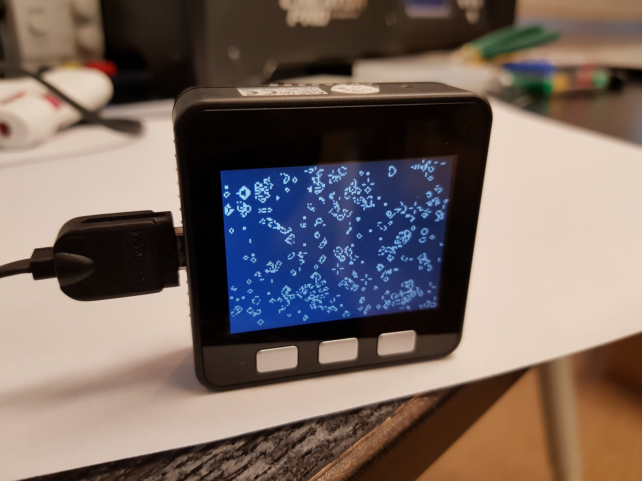 Makership Inc. on Twitter: "M5Stackサンプルプログラム紹介(その1) ①Tetris 3つのボタンで操作できます 左下のM5Stackかわいい ②Flappy ...