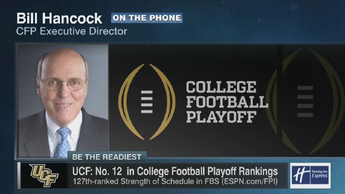 Bill Hancock: "The committee talked about how UCF is the only team in ...