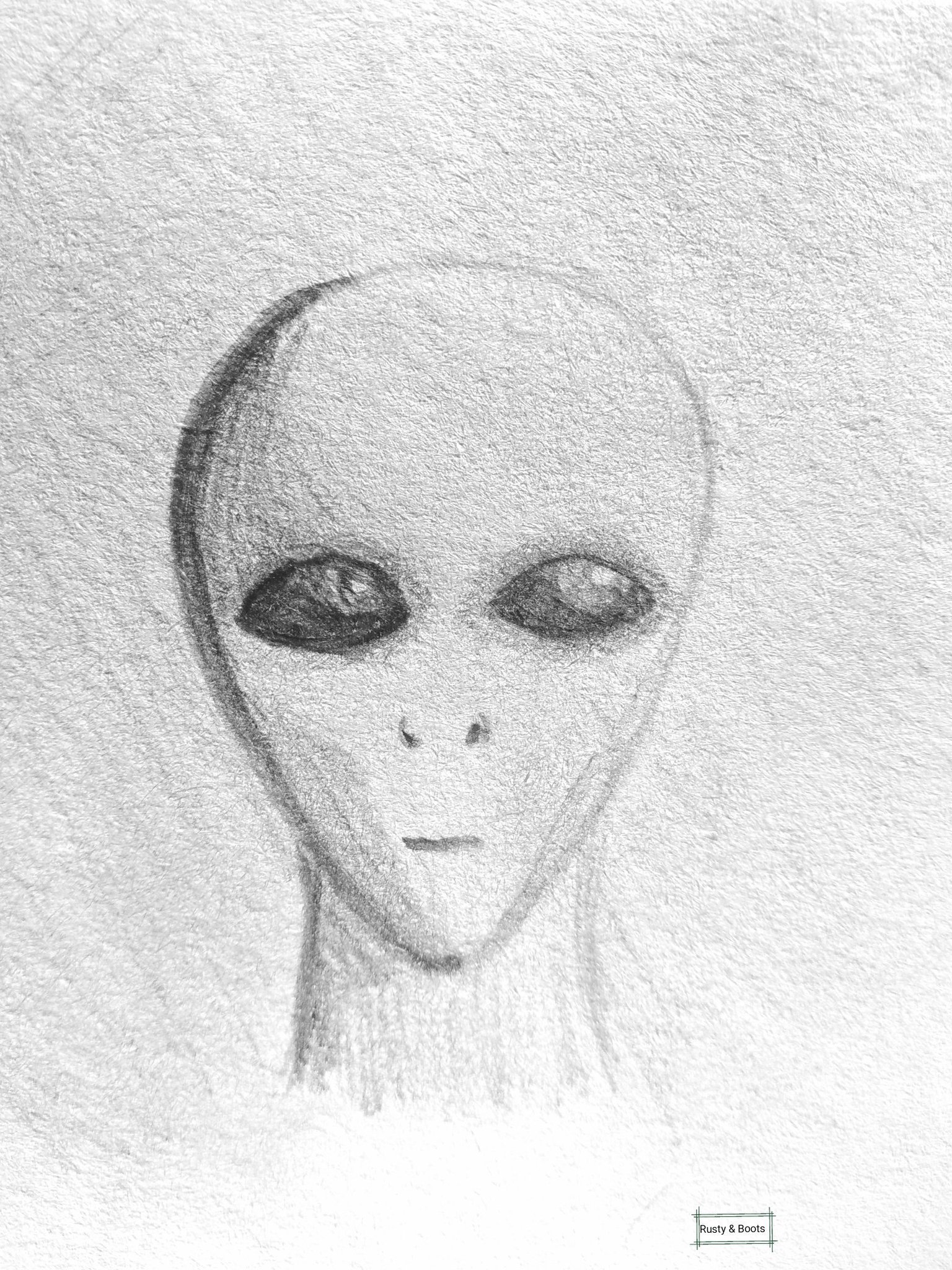 Grey Alien Drawing ArtStation Grey Alien