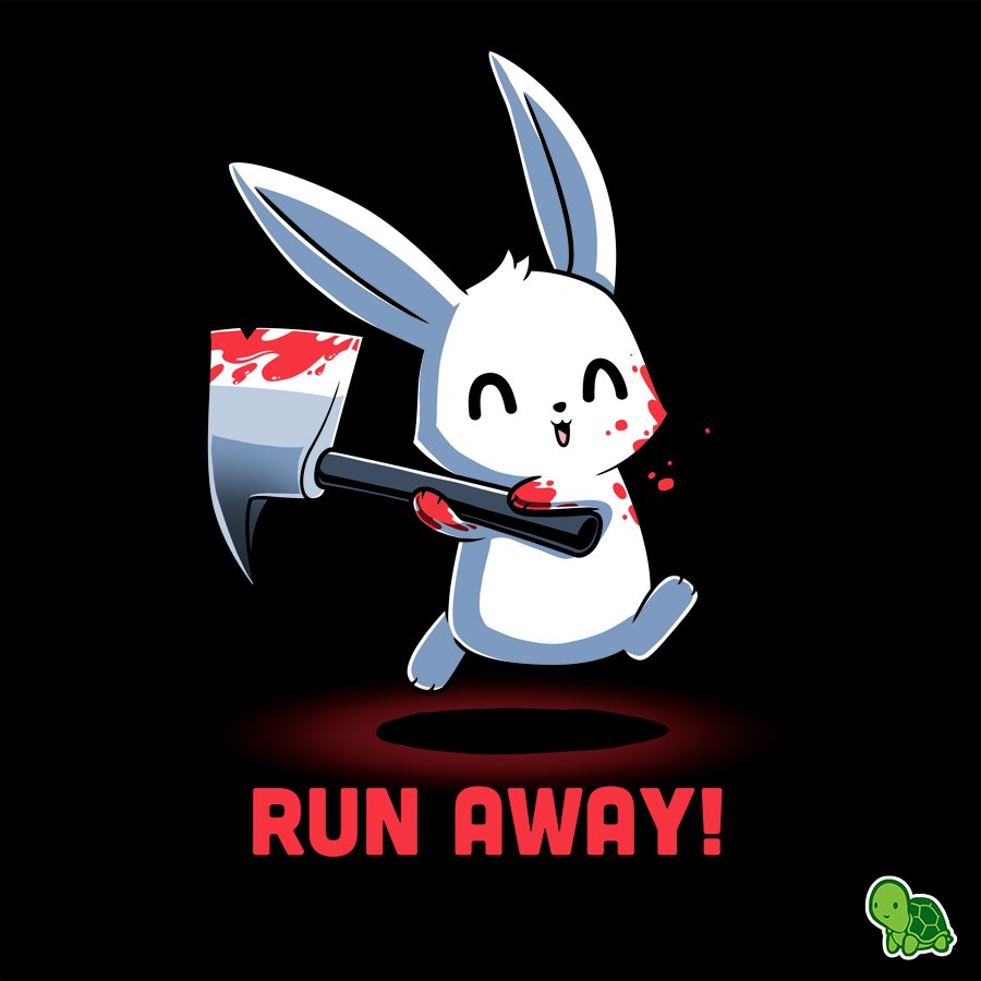 Cartoon Rabbit Running Away