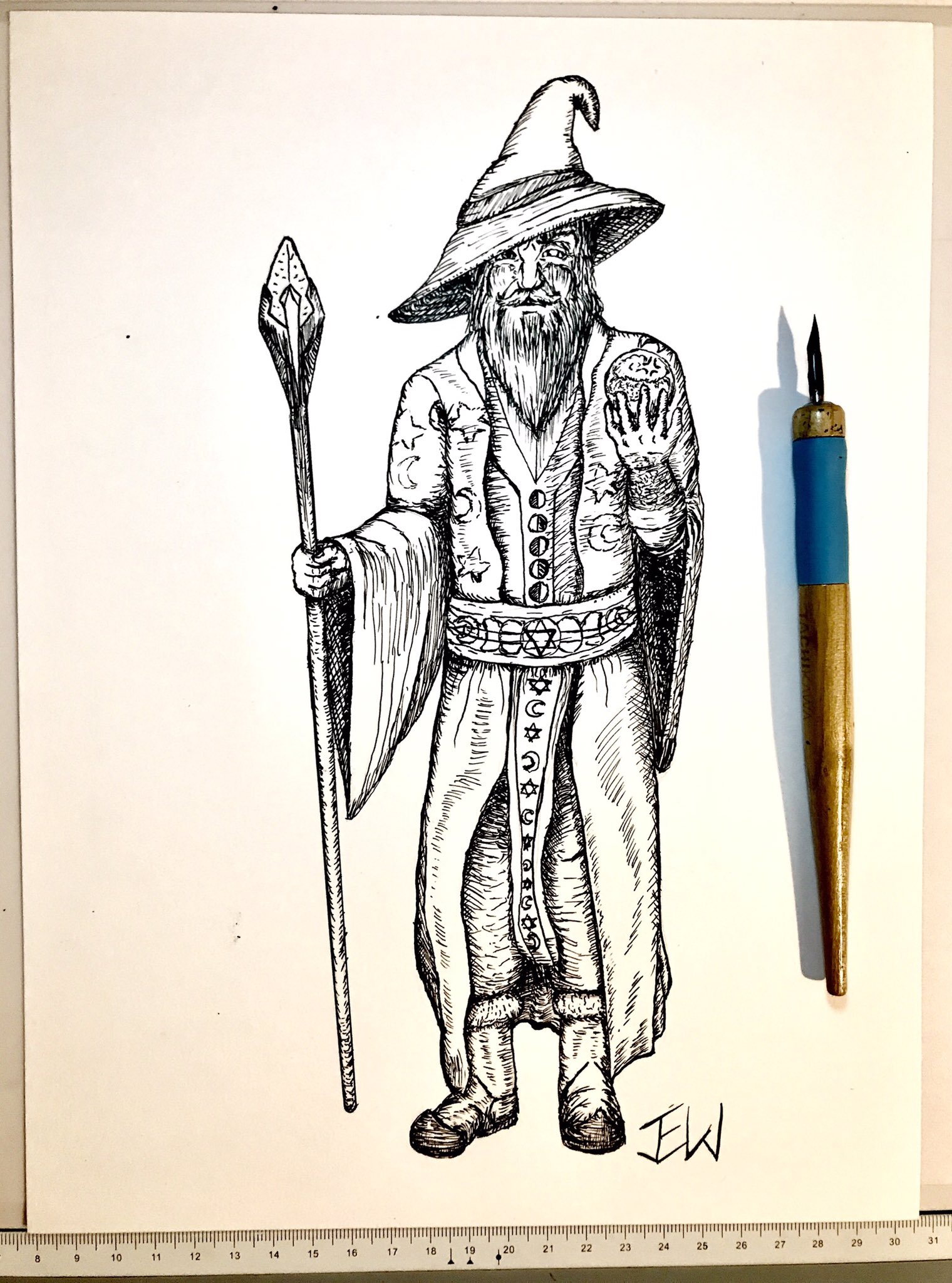 Merlin Wizard Drawing