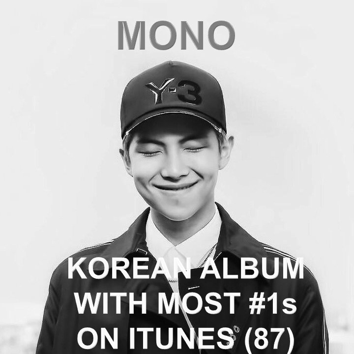 RM’s mono is now officially THE Korean Album with the most 1s on iTunes ...