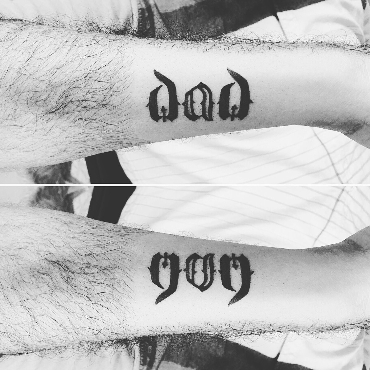 Father Ambigram Tattoos