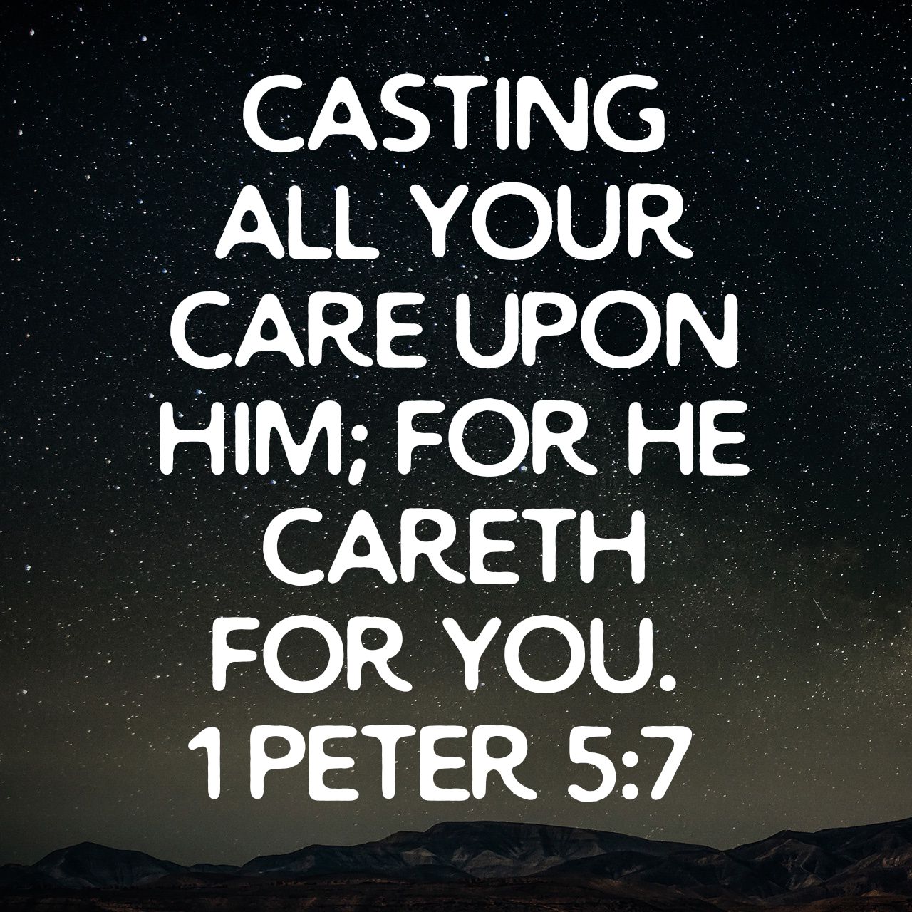 1 Peter 5 7 Kjv