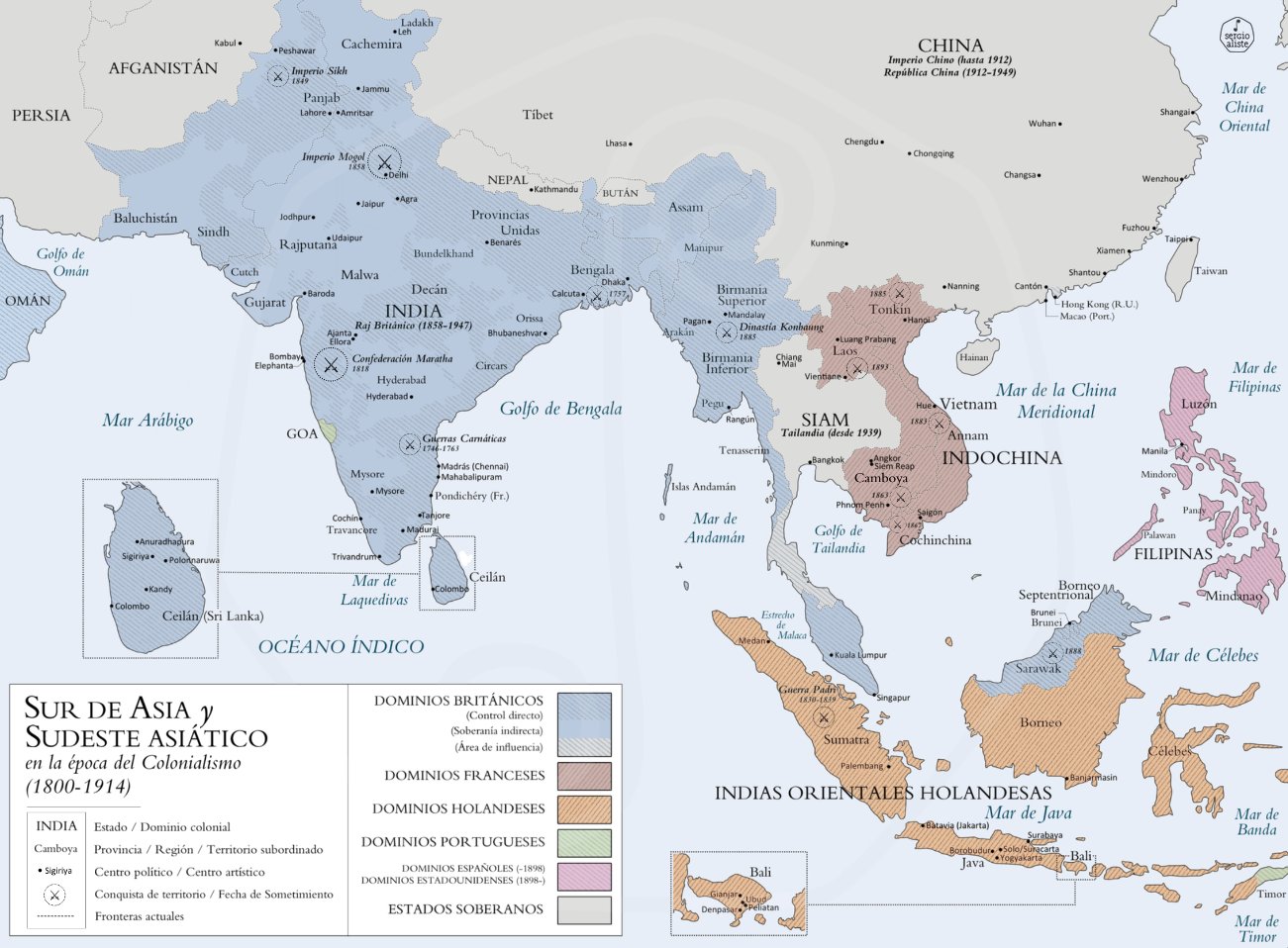 Imperialism In Asia Map