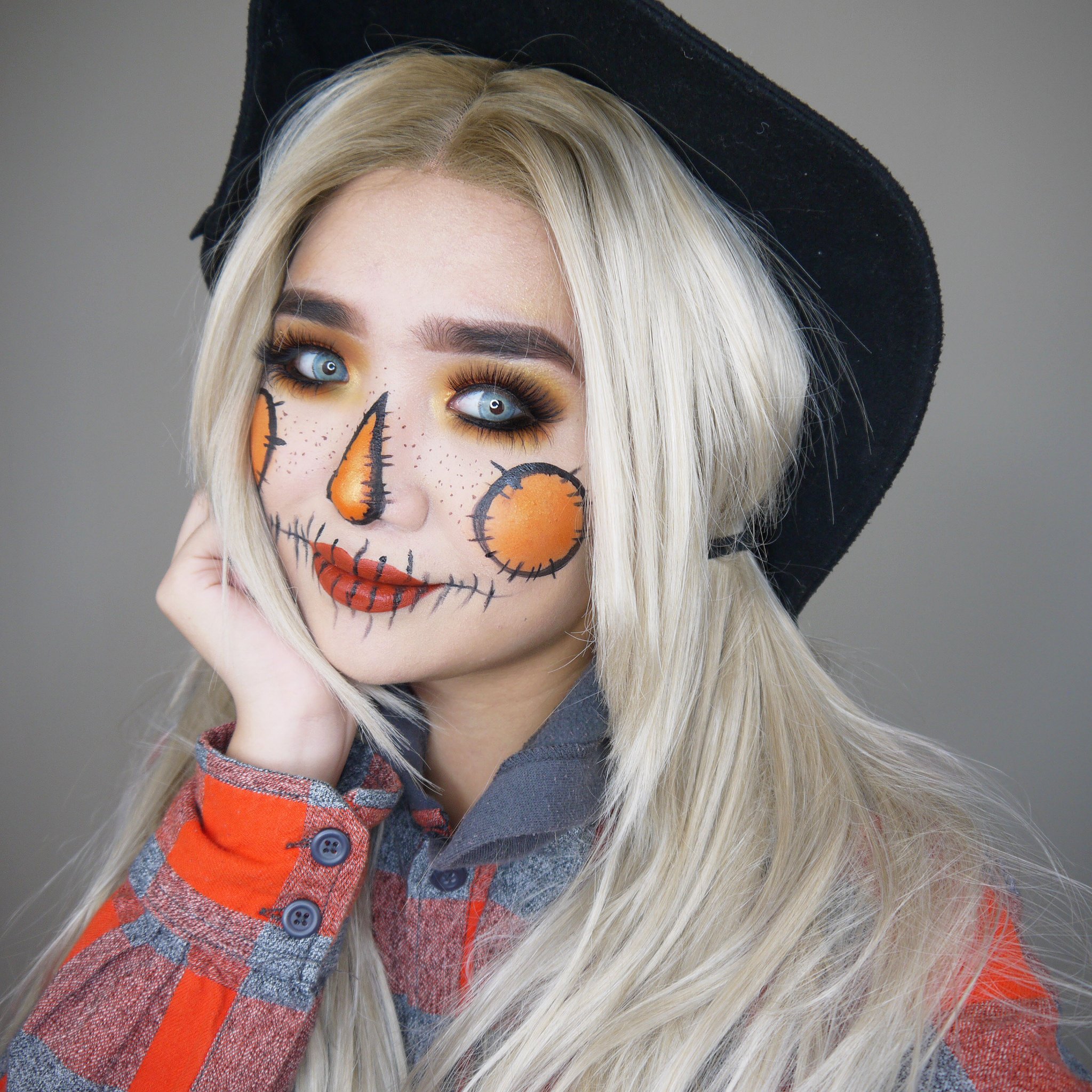 Cute Scarecrow Face Makeup
