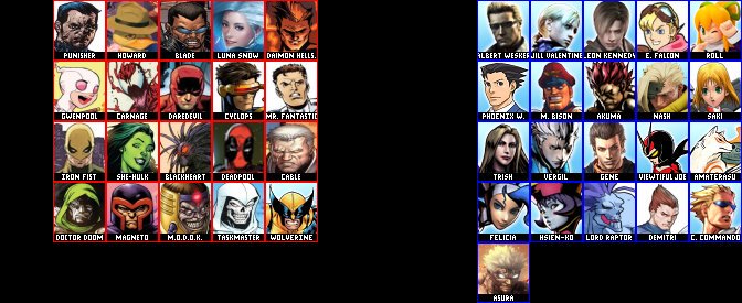 Marvel Vs Capcom 4 Roster