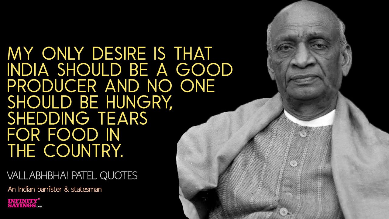 Vallabhbhai Patel Quotes Remembering Sardar Patel's Vision, Legacy On