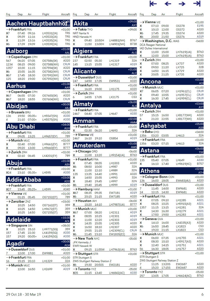 lufthansa timetable pdf