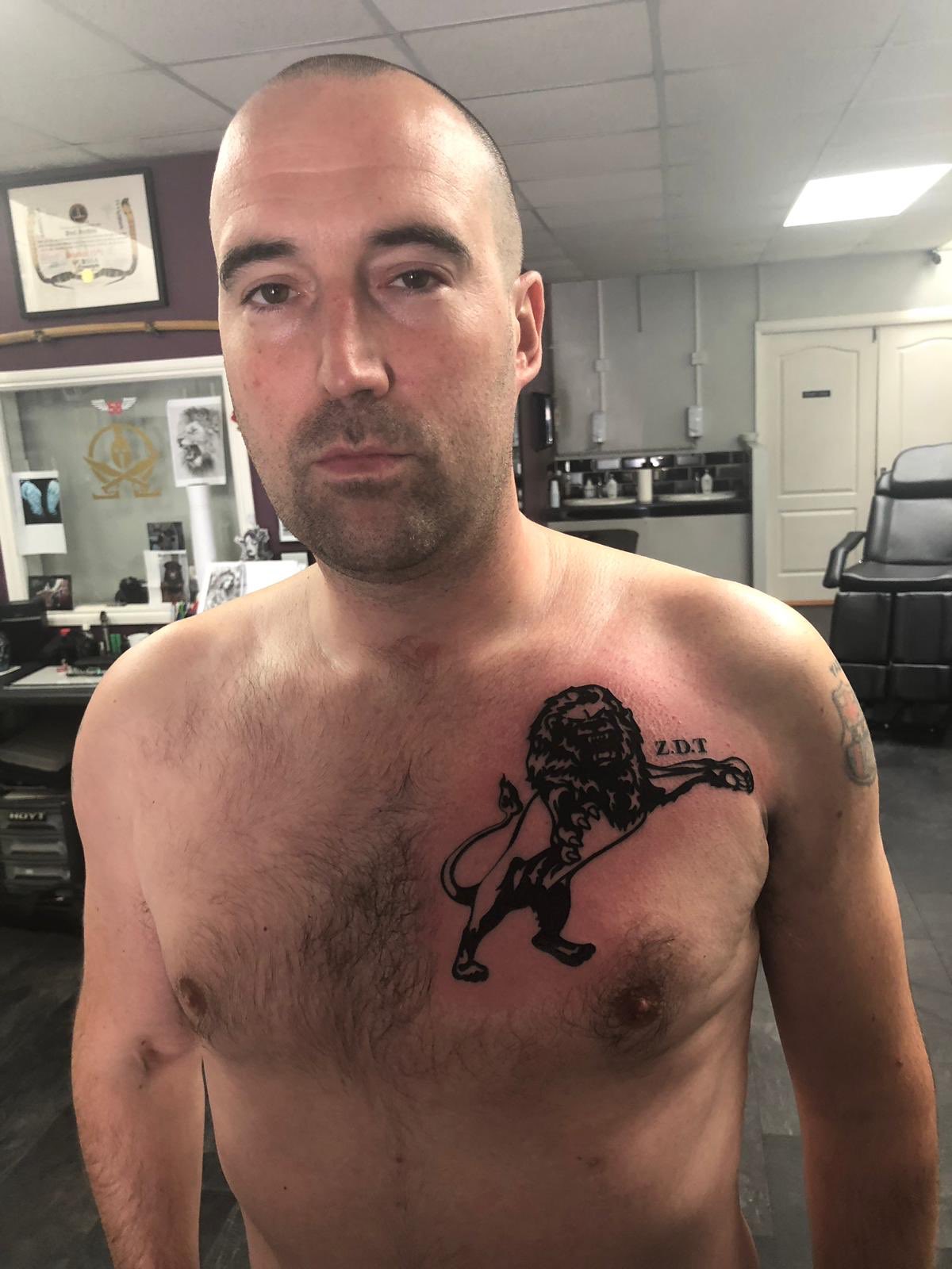 Mark Mill Chest Tattoos