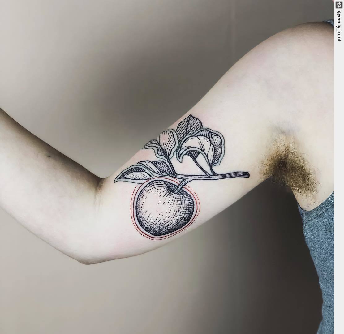 Realistic Apple Tattoo