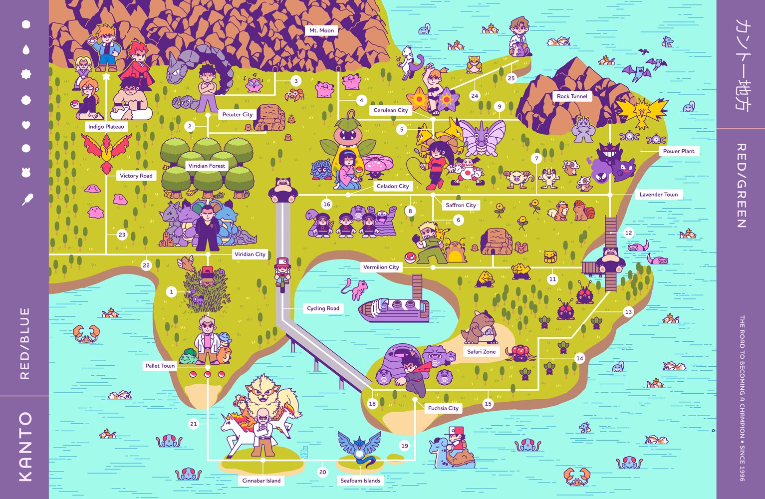 Pokemon Kanto Map