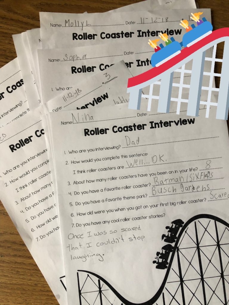 Andrea Powell on Twitter: "Roller Coaster Everything!! We’re reading ...