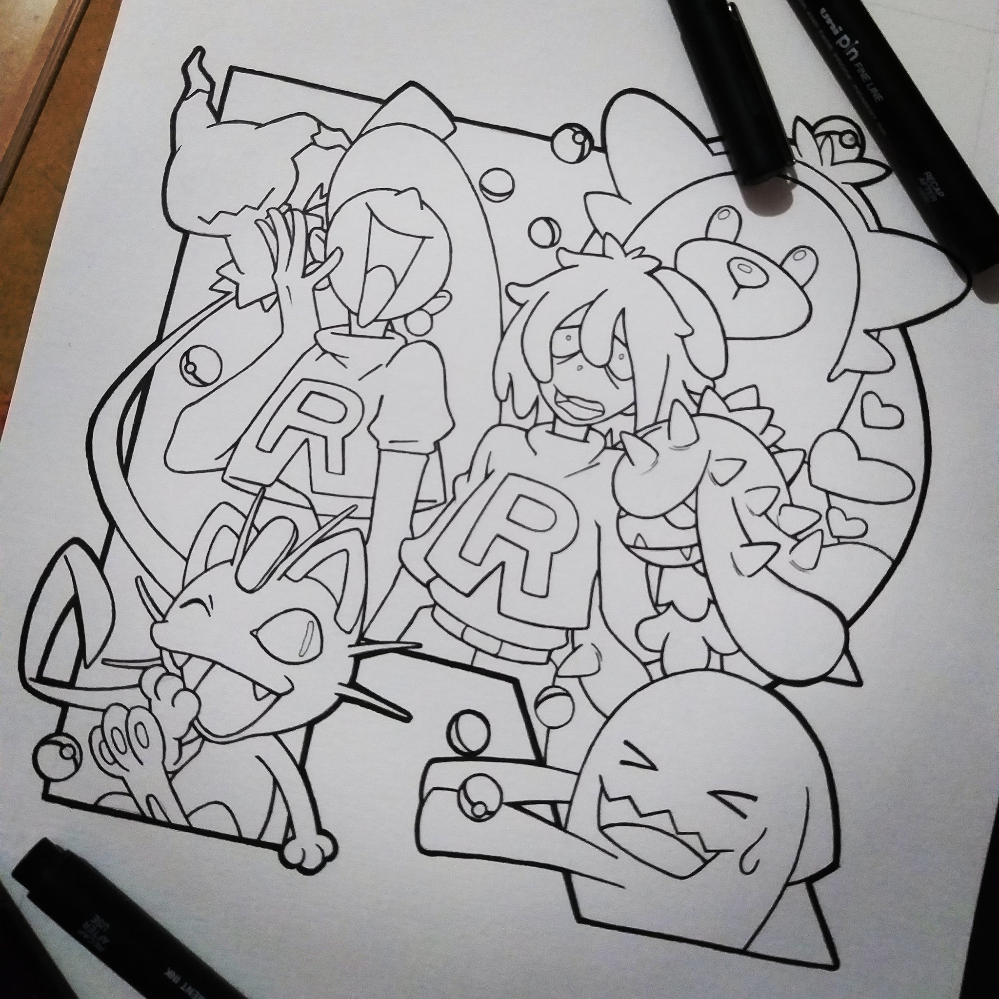 Team Rocket Drawing