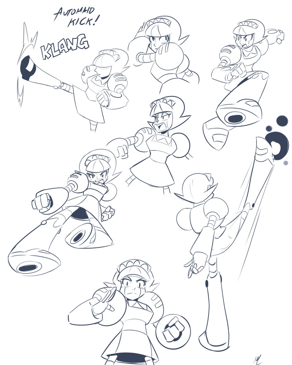 「Automaid action poses "part 1" for tonight! 」Drawberryの漫画