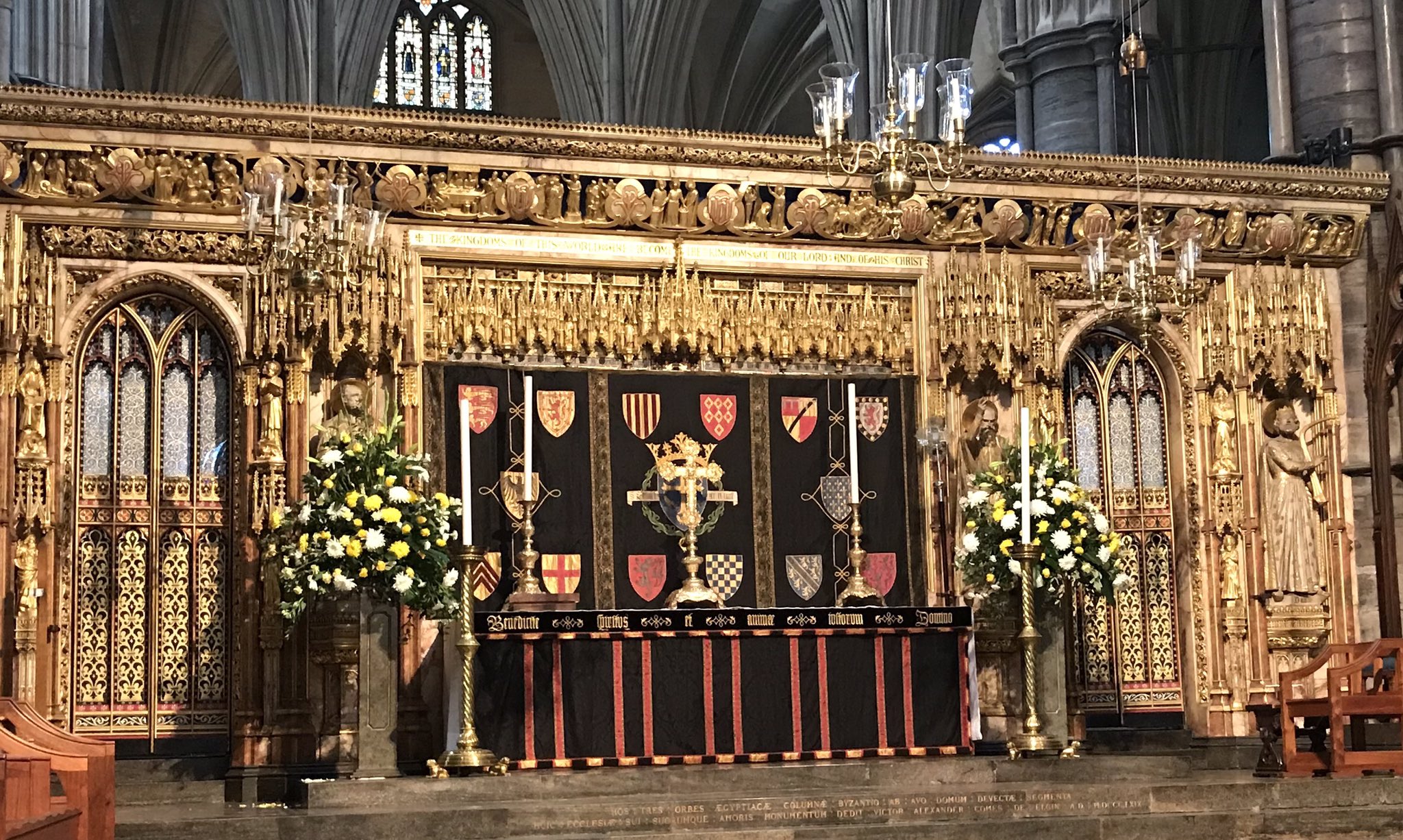 High Altar At Westminster Abbey Ceremonial Pictured In Photographs