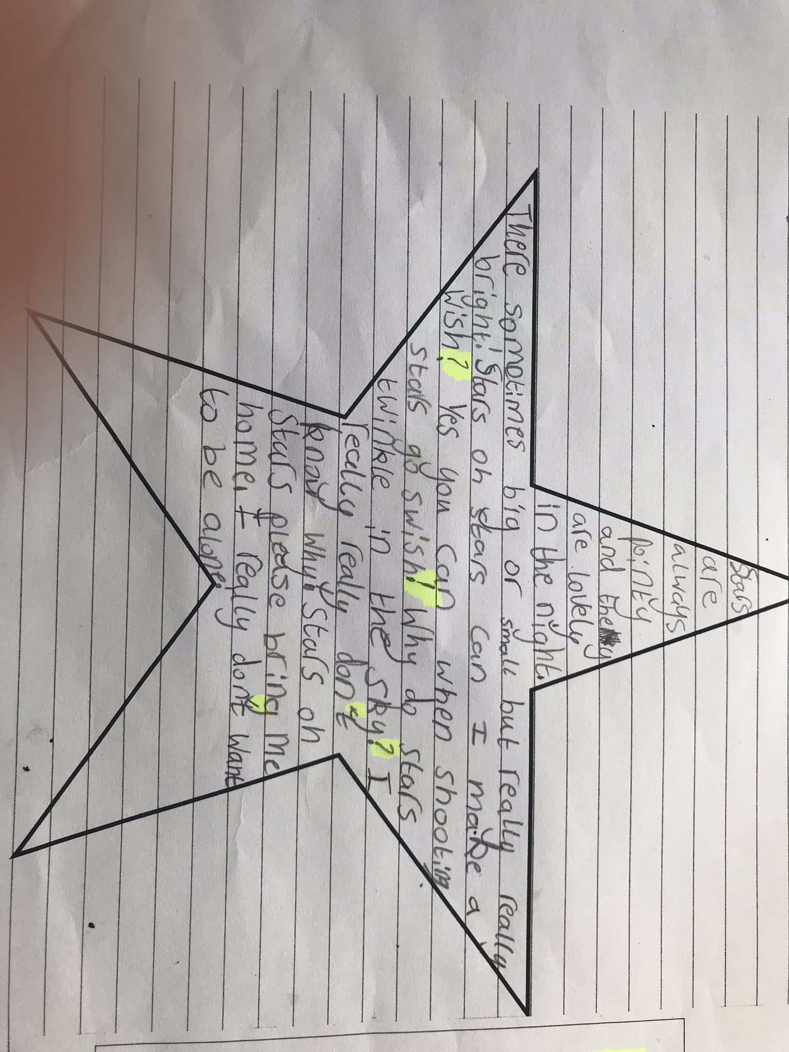 Star Shape Poems