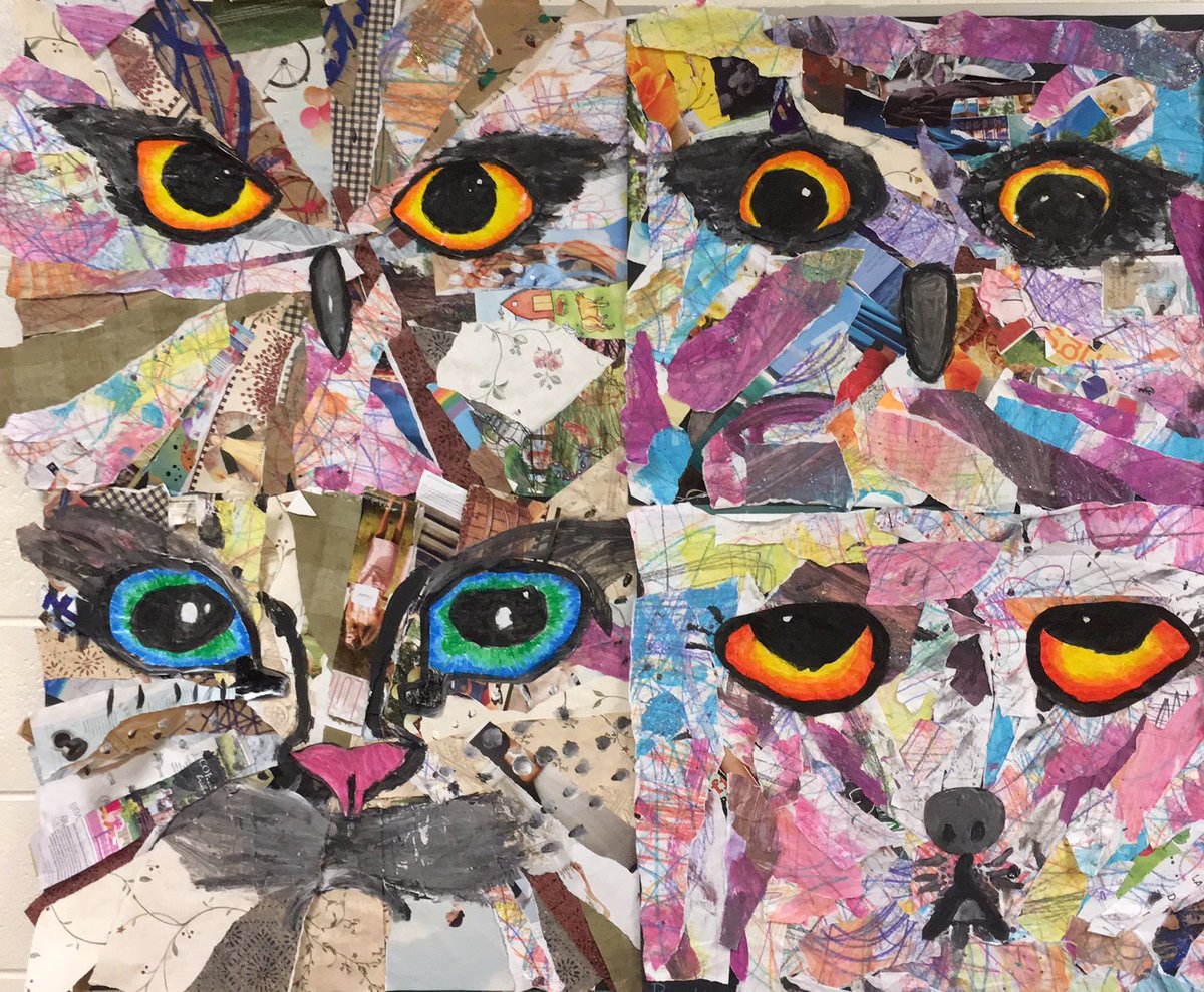 Collage Art Using Recycled Materials