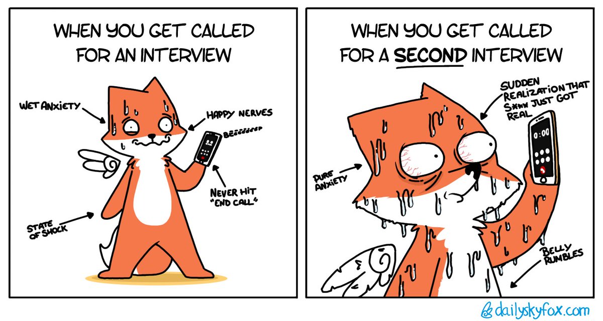 Nervous Interview Cartoon