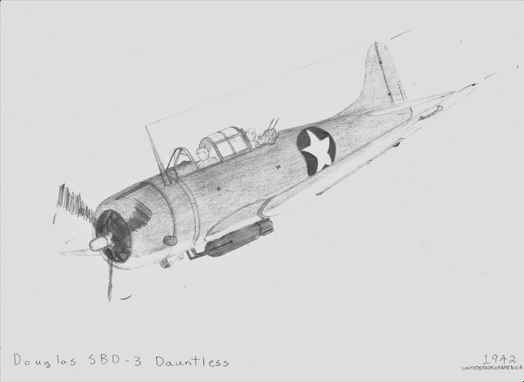 Ww2 American Planes Drawing