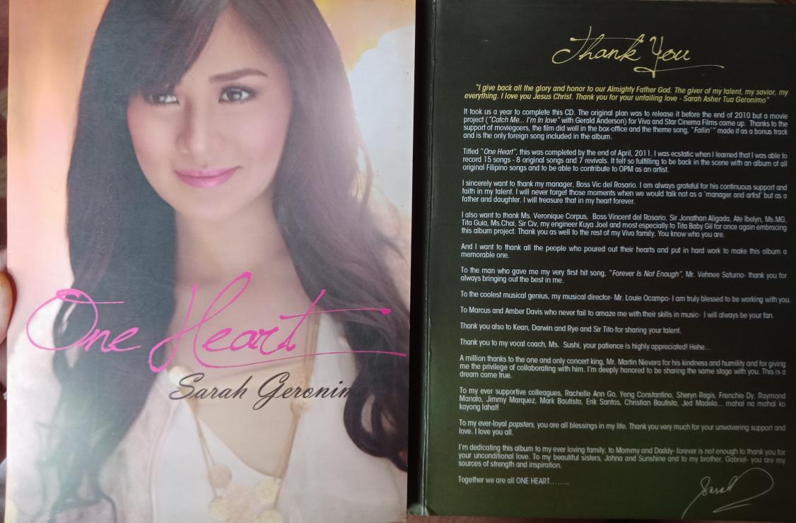 One Heart Sarah Geronimo Album