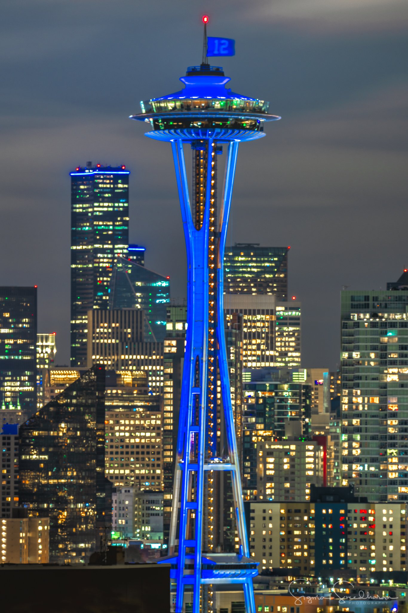 Seahawks 12th Man Space Needle