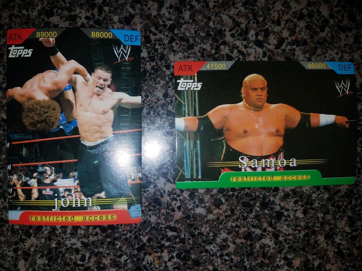I found an official Topps WWE card looking back in my old collection ...