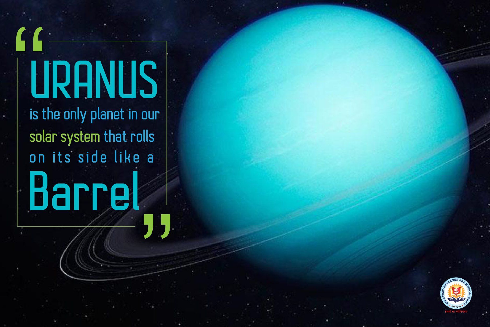 Planet Uranus Rotates