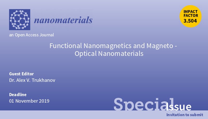 Nanomaterials MDPI on Twitter: "📣New Special Issue "#Functional #Nanomagnetics and #Magneto-# ...
