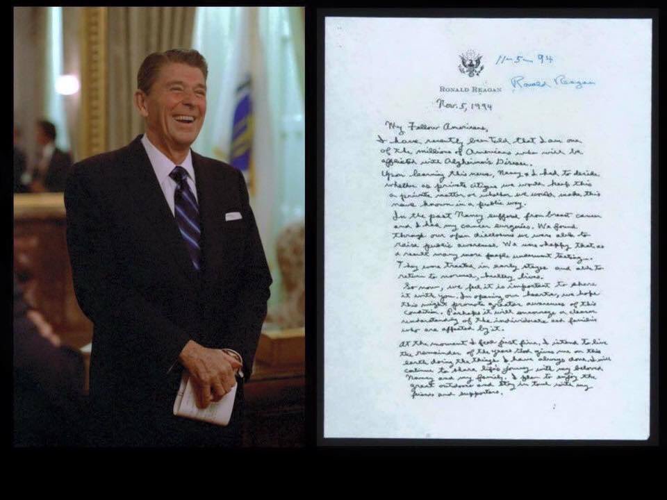 Ronald Reagan Alzheimers Letter