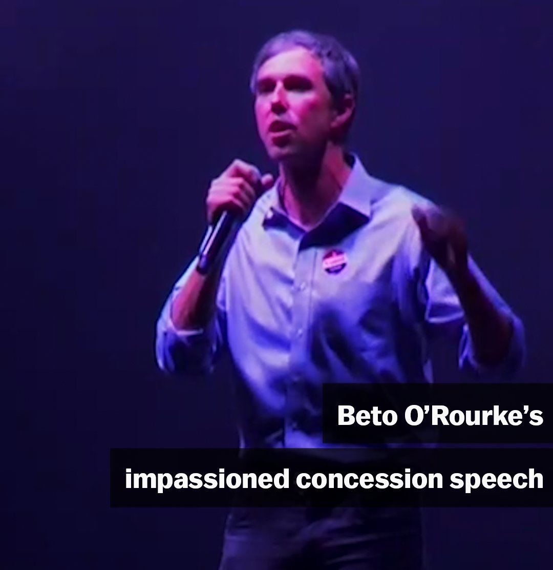Vox on Twitter: "Watch Beto O'Rourke's impassioned concession speech ...
