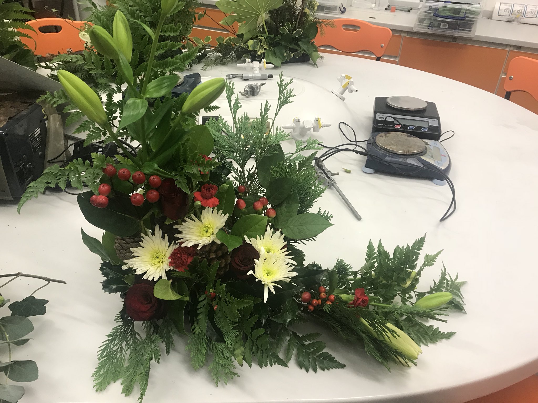 L Shaped Flower Arrangement