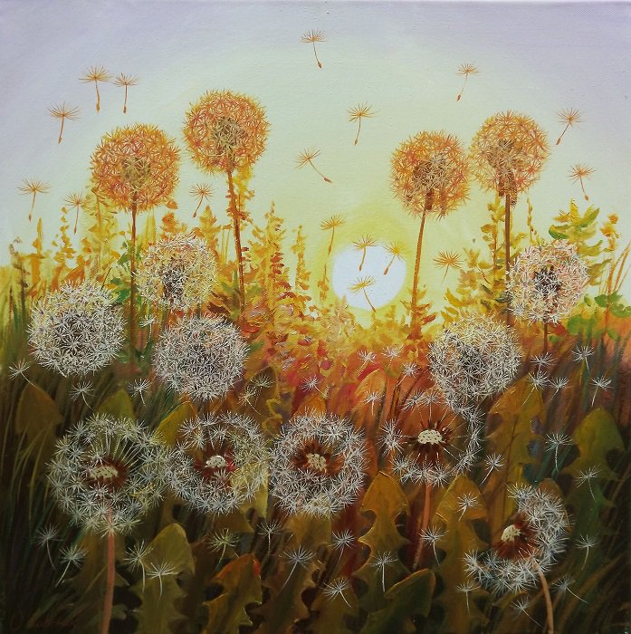 Dandelion Field Painting