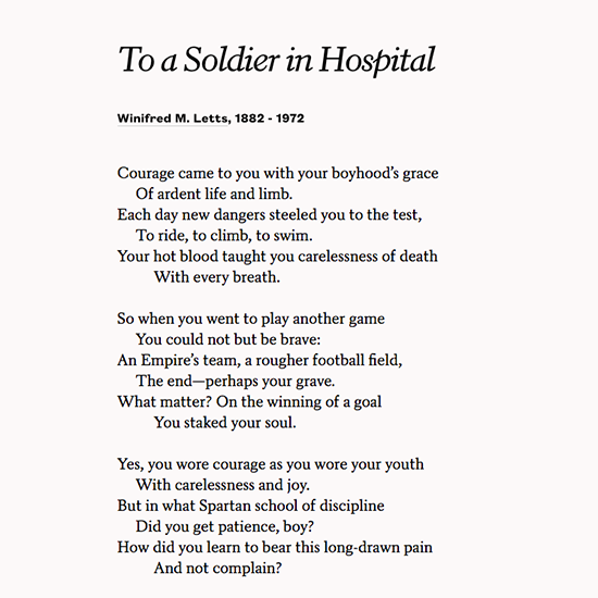 War Soldier Poem Army