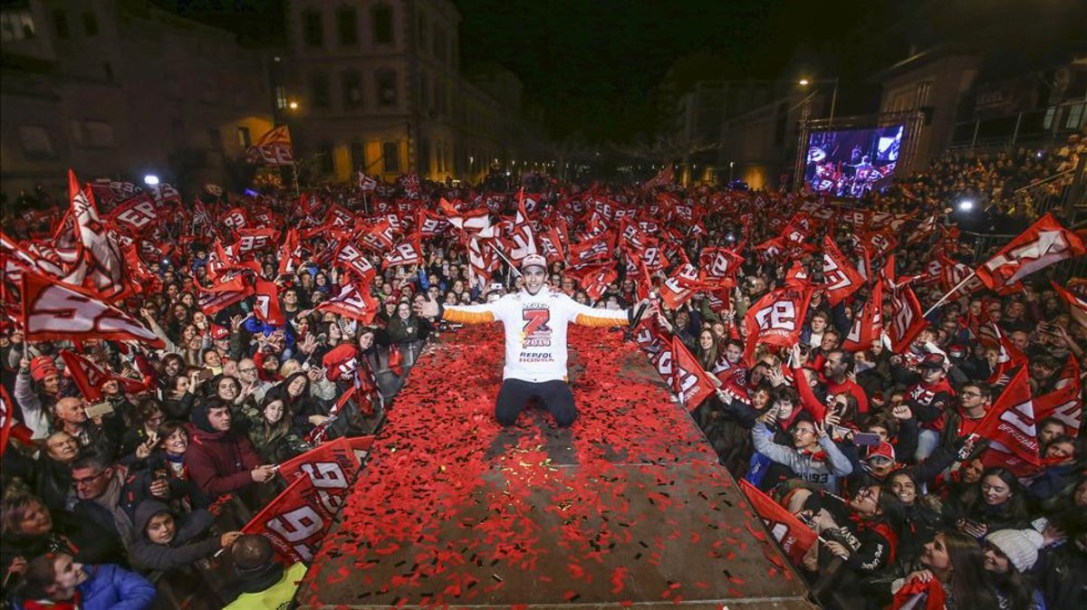 Marc Márquez, Celebración en Cervera de Campeón de Moto GP
