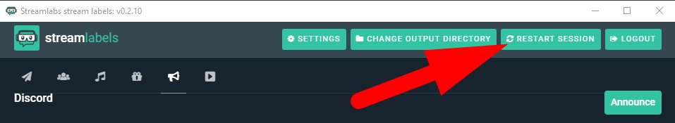 Streamlabs on Twitter: "Hey there! In the Stream Labels application, you should see Restart ...