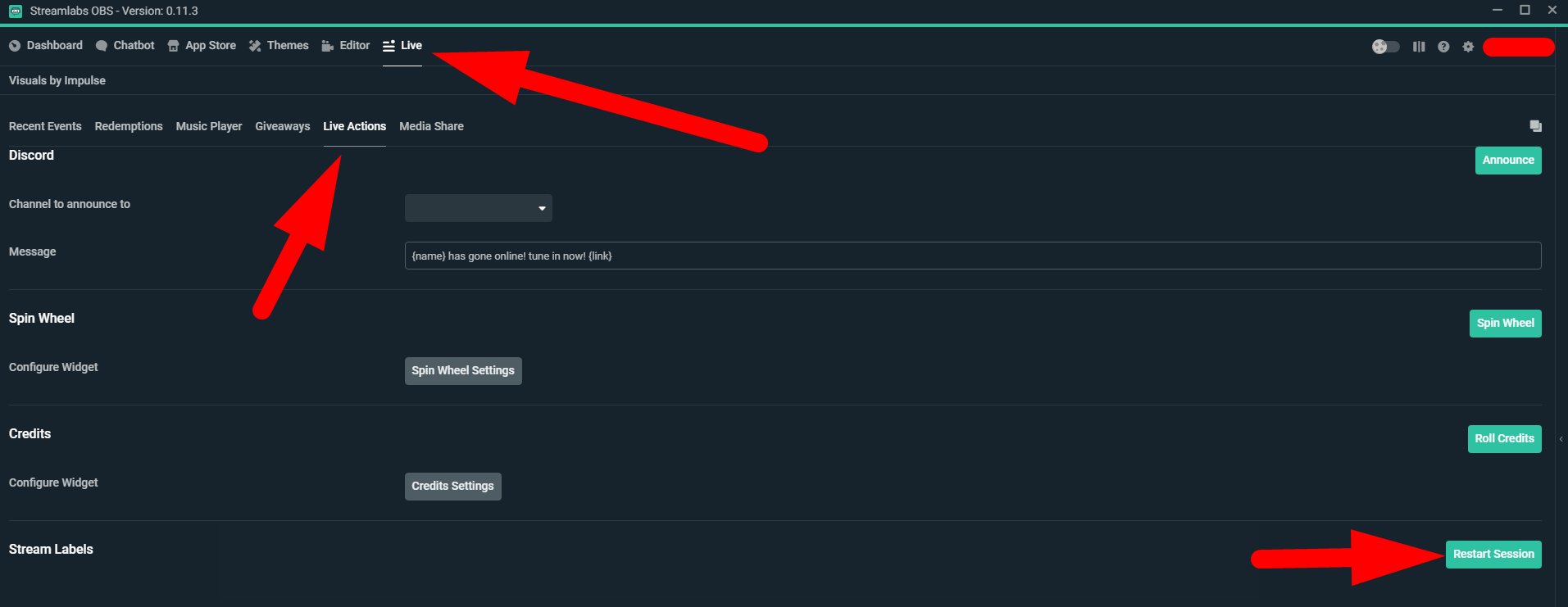 Streamlabs on Twitter: "Hey there! In the Stream Labels application, you should see Restart ...