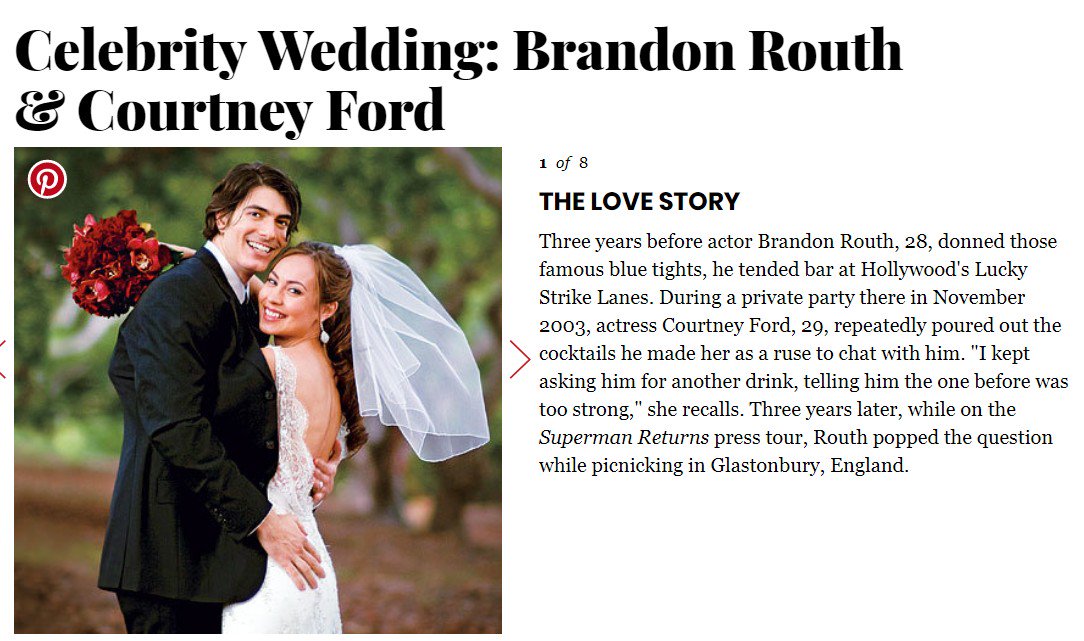 Brandon Routh Courtney Ford