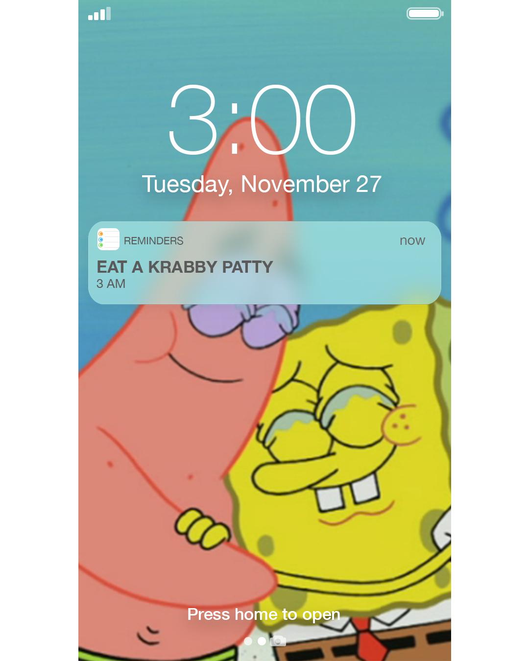 Patrick Eating Krabby Patty 3am