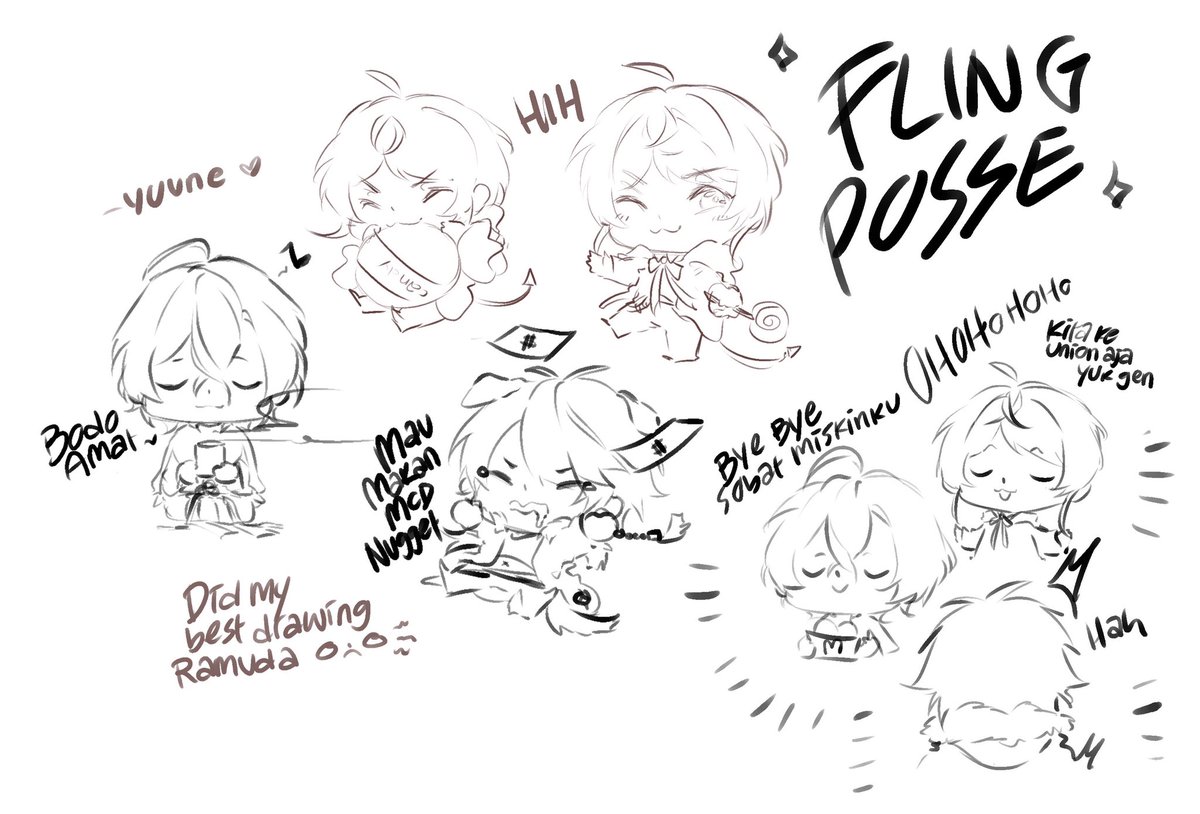 「my friend lend me her ipad and i tried to draw the bois ? #ヒ」yuuneの漫画