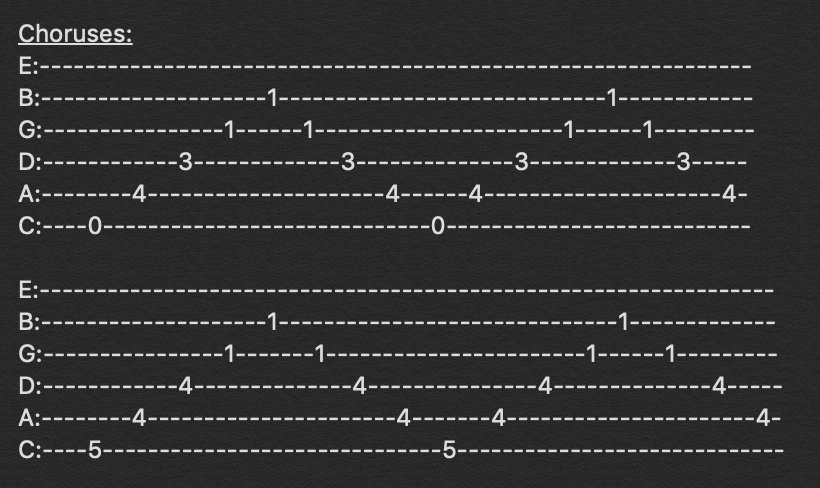 Mr Brightside Guitar Chords