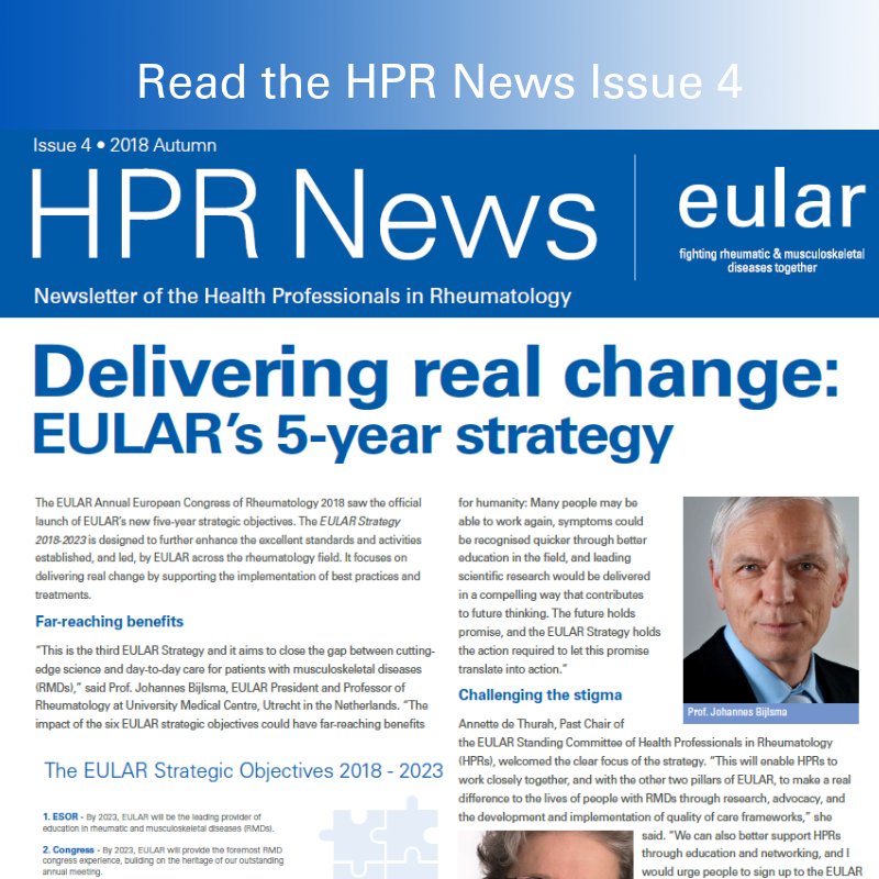 EULAR on Twitter: "Read the HPR News Issue 4 here: https://t.co/ym7qwUtvzu…