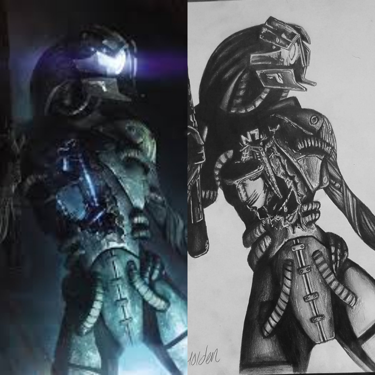 Mass Effect Legion Drawing