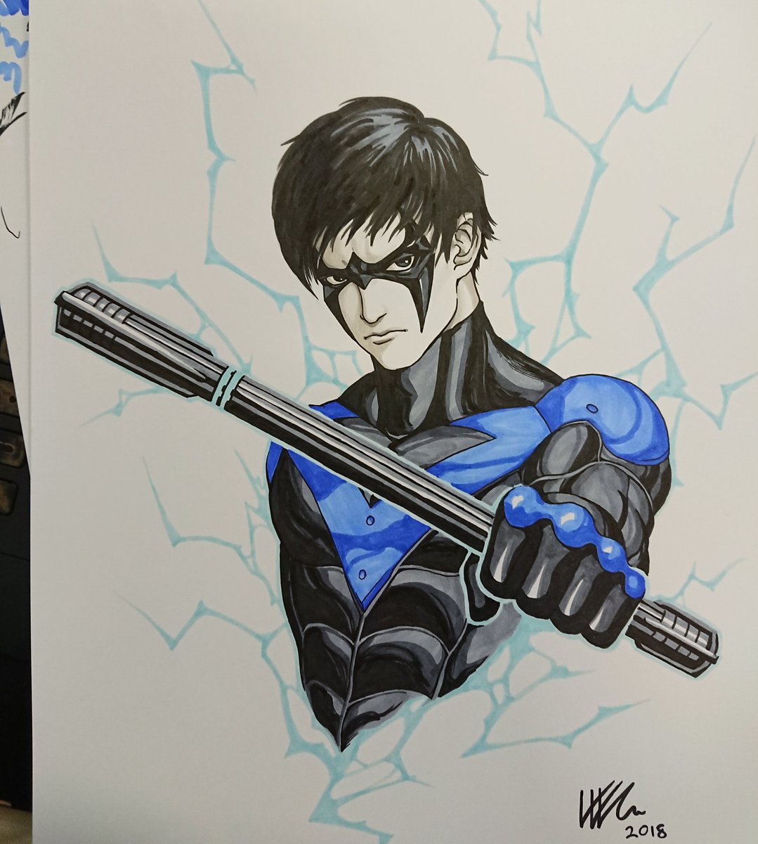 Nightwing Arkham City Drawing