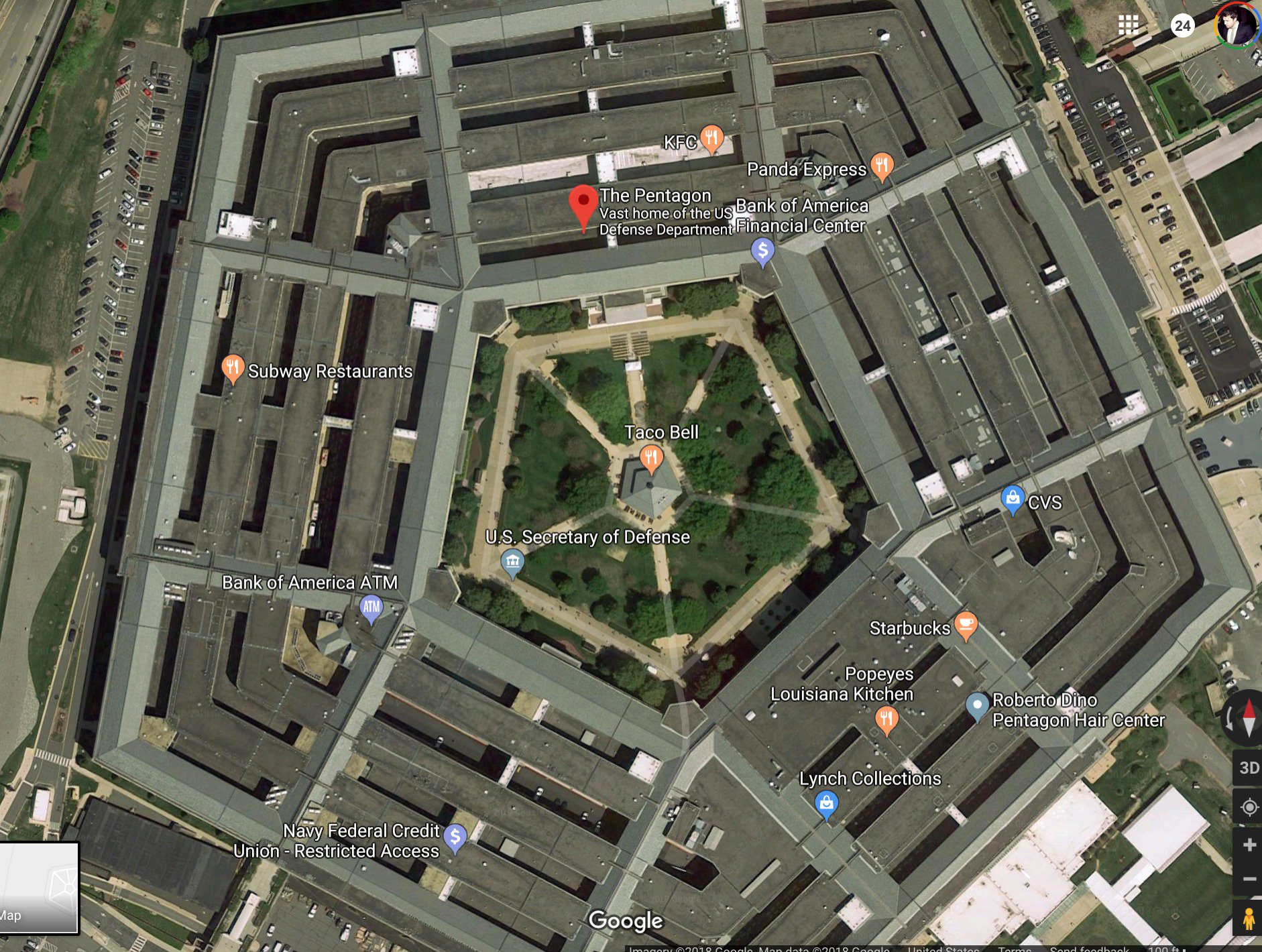 The Pentagon Courtyard