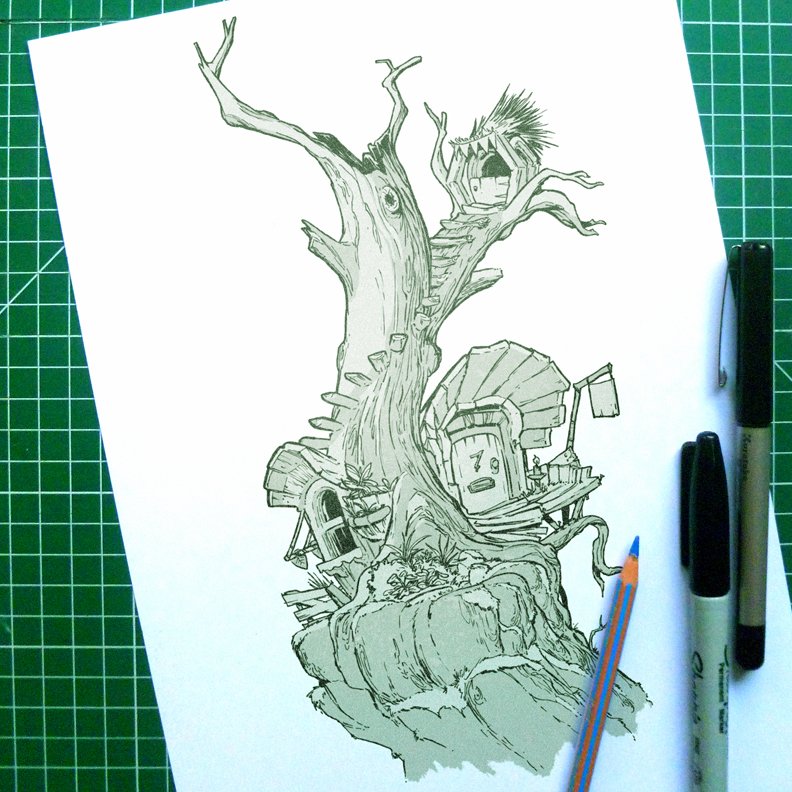 Tree Bark Drawing Tutorial